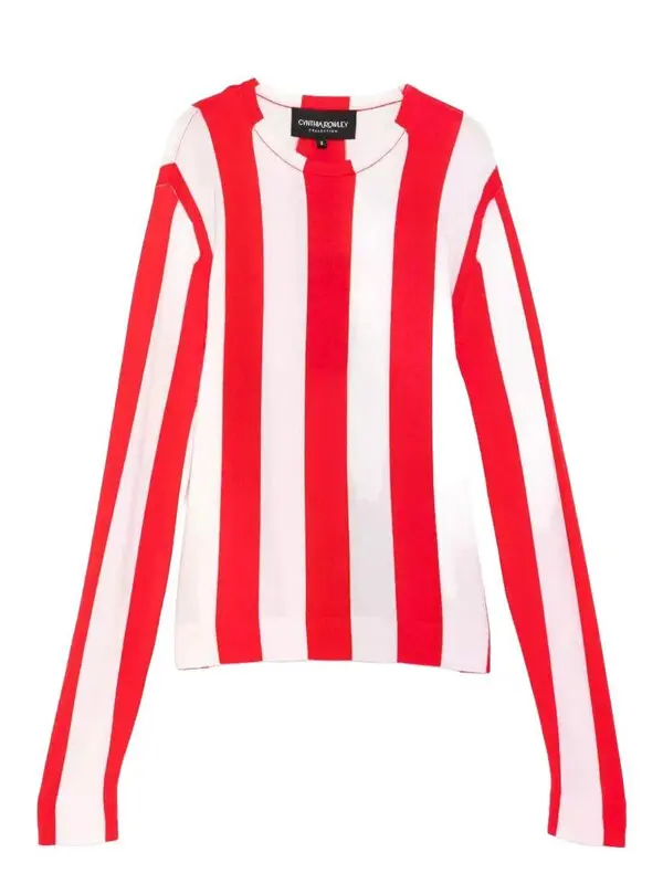 Cynthia Rowley Sideline Striped Sweater - Red
