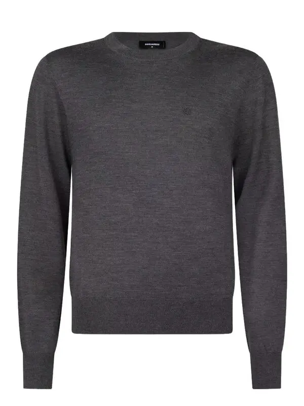 Dsquared2 Upside-down Logo Virgin Wool Pullover - Grey