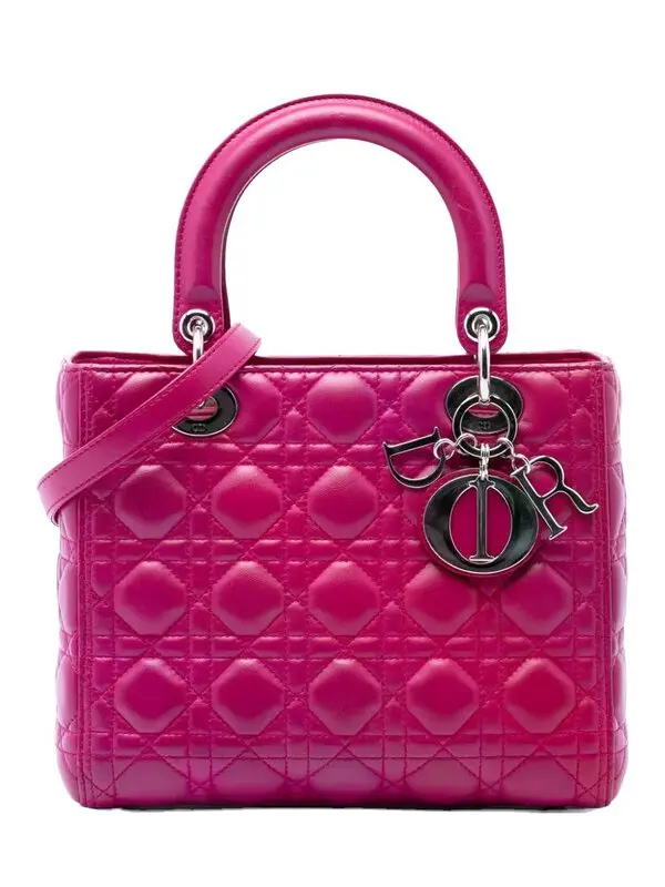 Dior Lambskin Cannage Lady Satchel - Pink