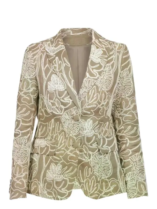 MAURIZIO MASSIMINO Single-breasted Blazer - Neutrals