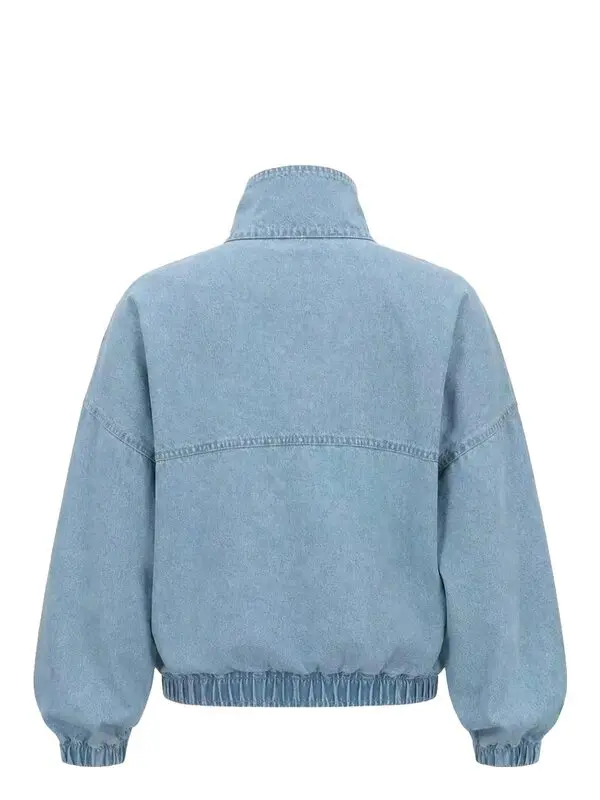 Rag & Bone Miramar Press-stud Funnel-neck Denim Top - Blue