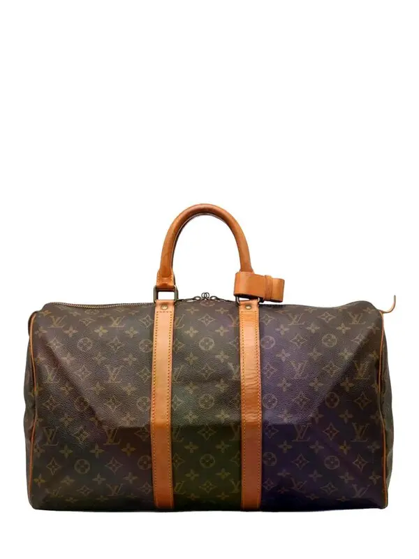 LOUIS VUITTON 1986 Monogram Keepall 45 Travel Bag - Brown