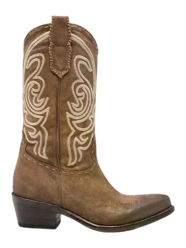 ERALDO Eroldo Embroidered Boots - Brown