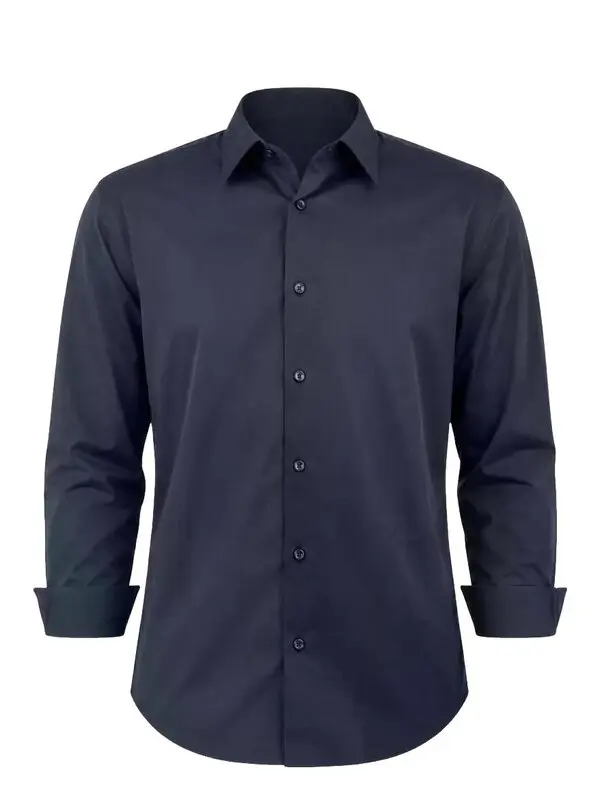 PATRICK ASSARAF Darted Long-sleeve Shirt - Blue