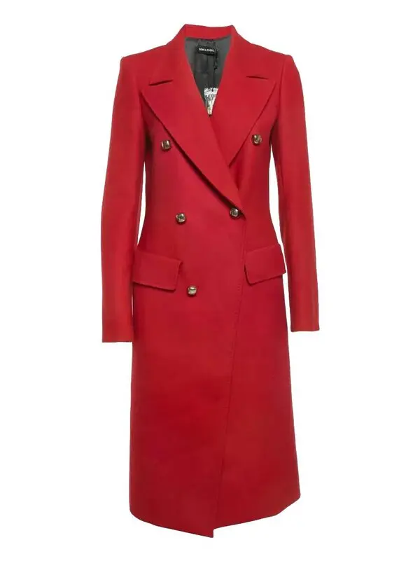 Sonia Rykiel Paris Double-breasted Coat - Red
