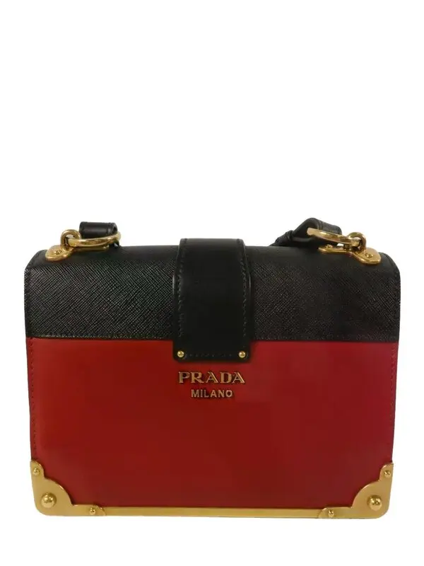 Prada Calf Leather Shoulder Bag - Red
