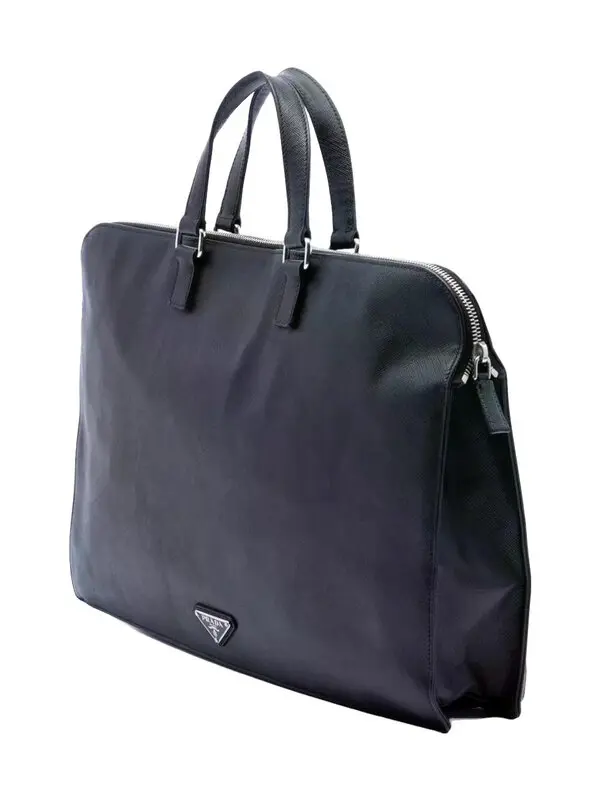 Prada Saffiano Leather Briefcase - Black
