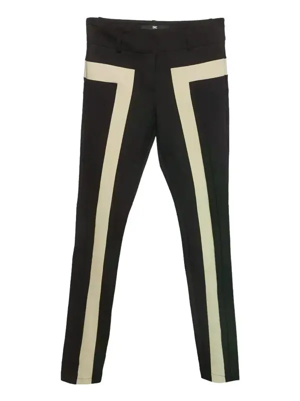Elisabetta Franchi Jersey Stripe Detail Trousers - Black