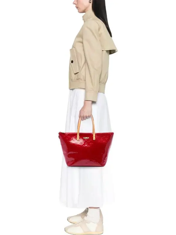 LOUIS VUITTON Monogram Vernis Bellevue Gm Tote Bag - Red