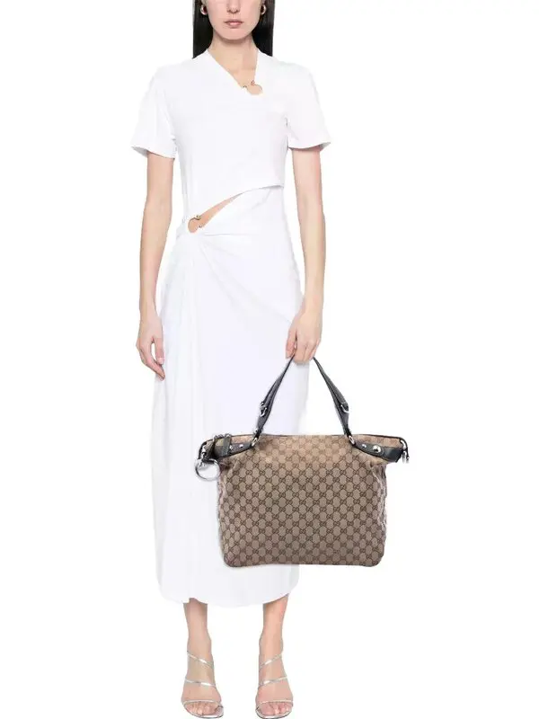 Gucci Gg Canvas Icon Bit Satchel - Neutrals
