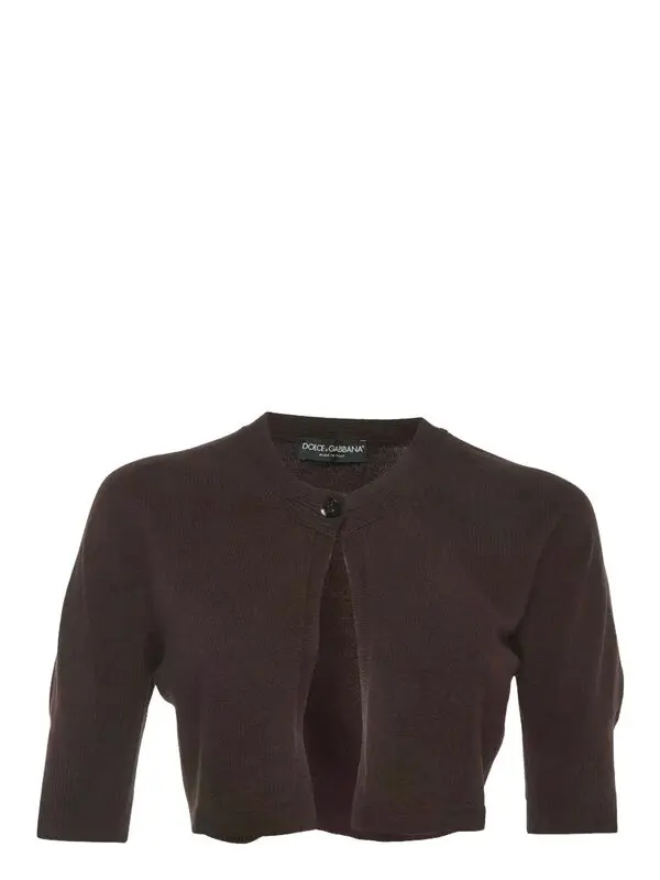 Dolce & Gabbana Cashmere Cropped Cardigan - Brown