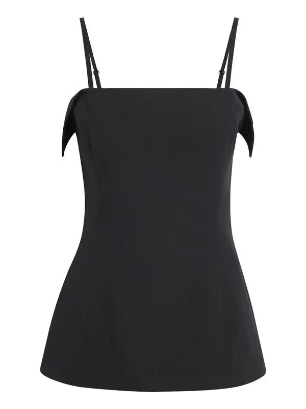 FFORME Cotton-silk Bustier Top - Black