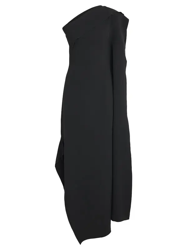 FFORME Asymmetrical Maxi Dress - Black