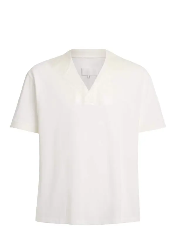 MAISON MARGIELA Cotton Open-collar Polo Shirt - White