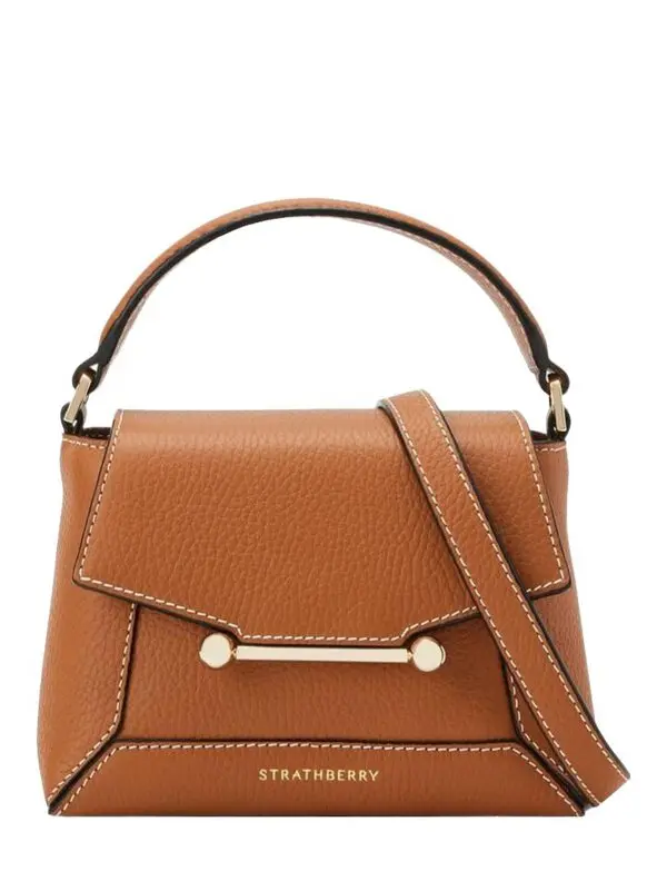 Strathberry Mosaic Leather Tote Bag - Brown