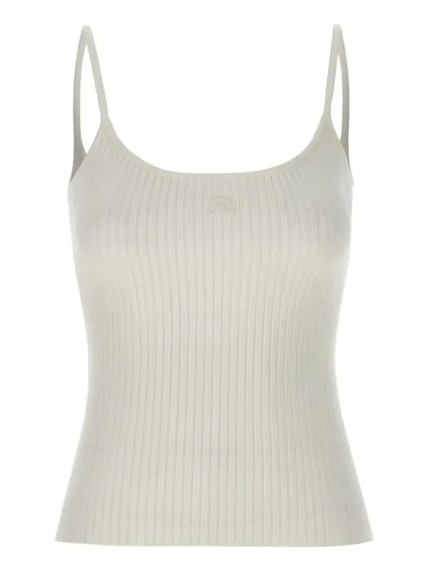 COURREGES Courrèges Ribbed Knit Tank Top - No