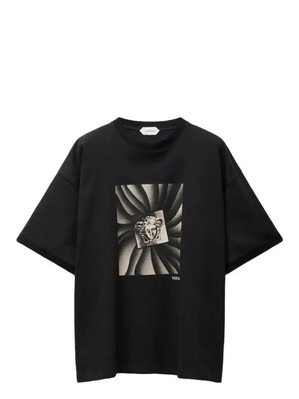 Versace Printed Regular T-shirt - Black