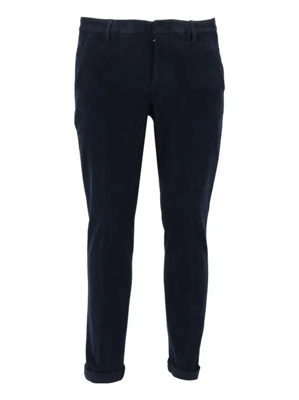 DONDUP Corduroy Straight Leg Trousers - Black