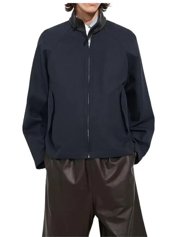 Bottega Veneta Cotton Gabardine Harrington Jacket - Black