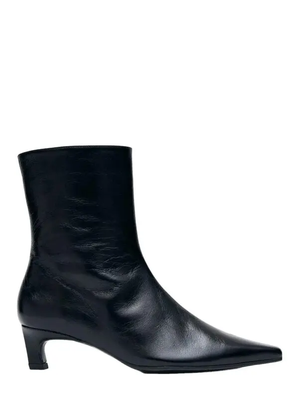ALOHAS Ambar Mid Heel Ankle Boots - Black
