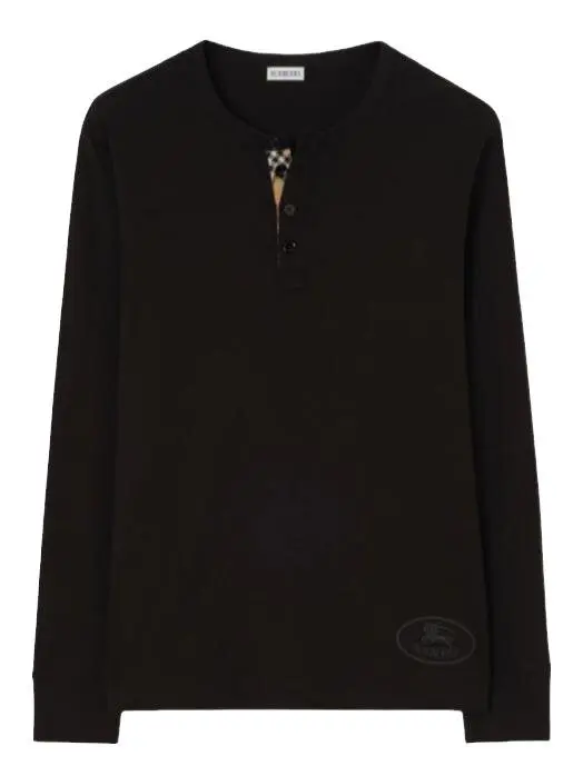 Burberry Long Sleeved Crewneck Top - Black