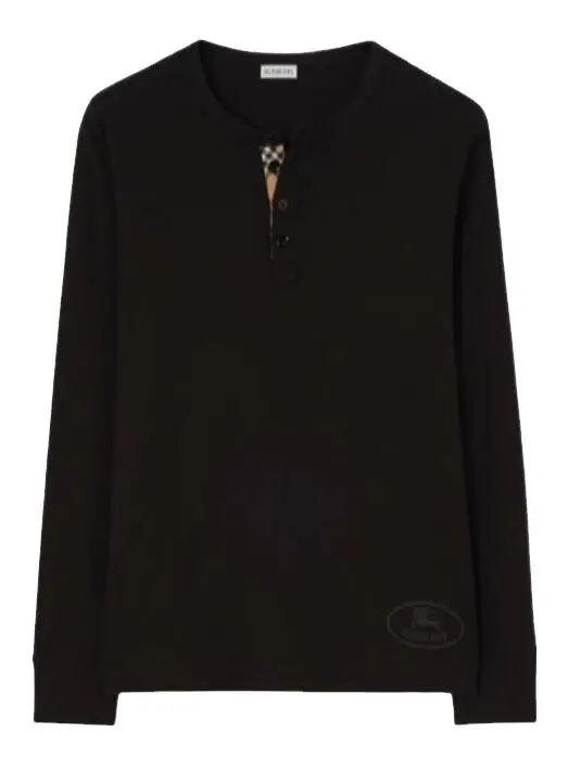 Burberry Long Sleeved Crewneck Top - Black
