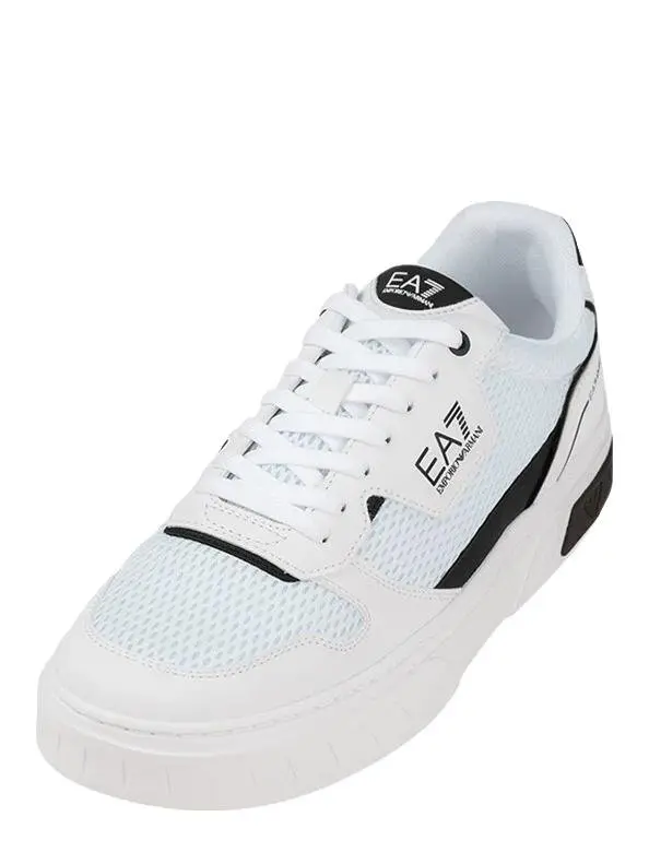 EA7 Lace-up Low-top Casual Sneakers - White