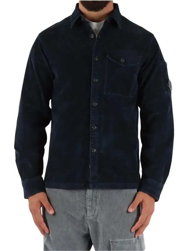 C.P. COMPANY Corduroy Lens Shirt - Dark Blue