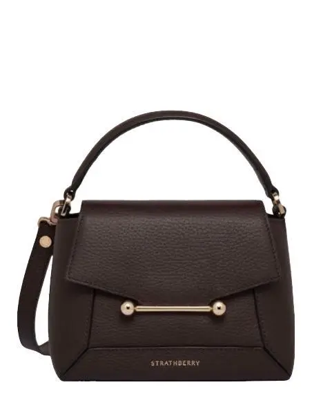 Strathberry Mosaic Nano Top Handle Bag - Espresso