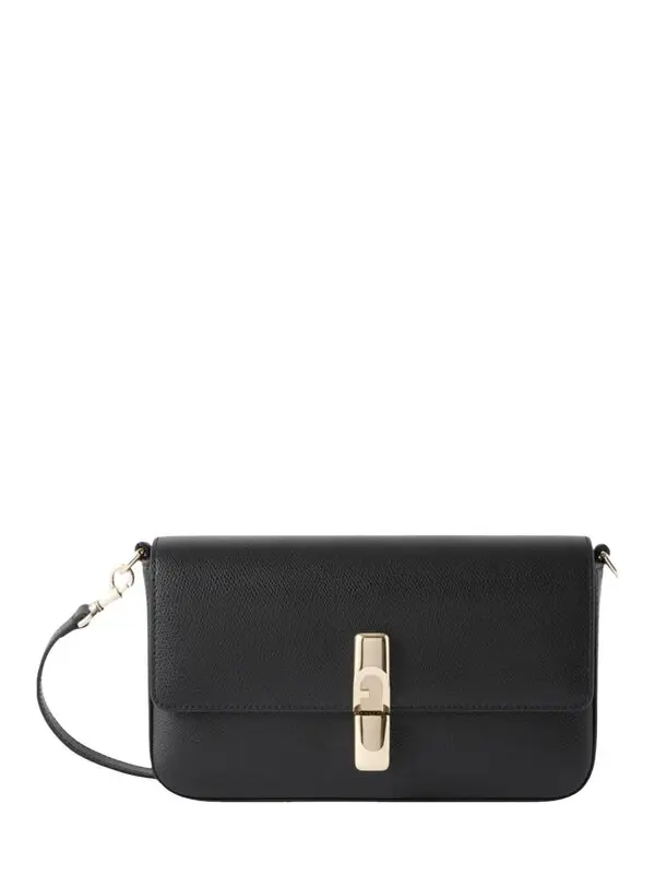 Furla Iride Leather Crossbody Bag - Black