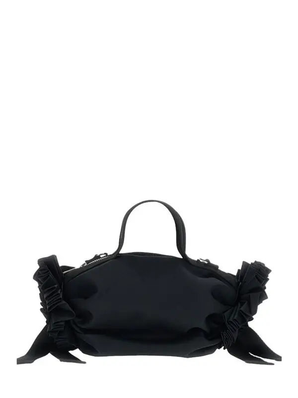 Simone Rocha Zipped Tote Bag With Ruffle Detail - Black