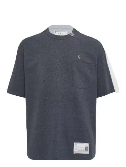 Mihara Yasuhiro Front Back Combined T-shirt - Black