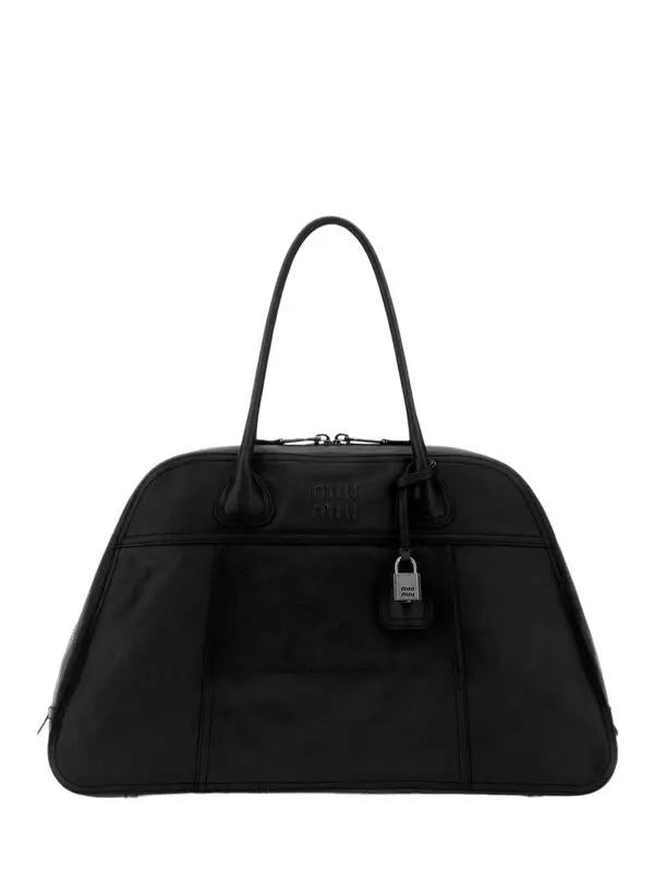 Miu Miu Letter Shoulder Bag - Black