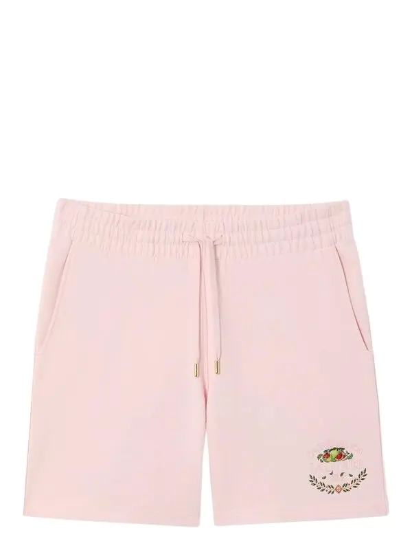 Casablanca X Ladurée Logo-embroidered Shorts - Pink