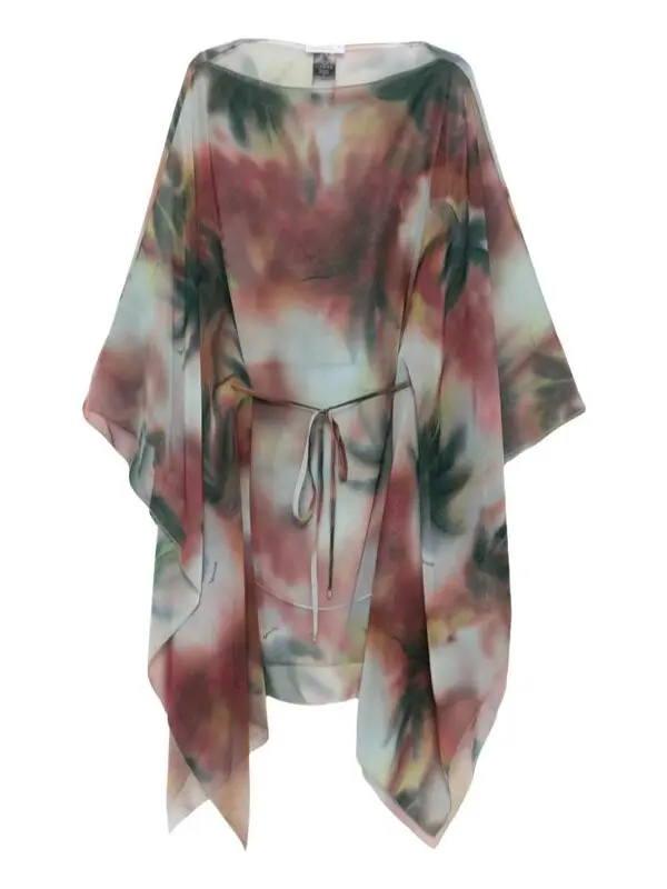 Patrizia Pepe Abstract Print Silk Scarf - Multicolor