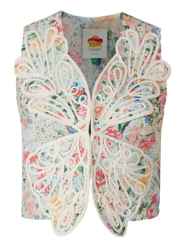 Farm Rio Linen Vest - Multicolor