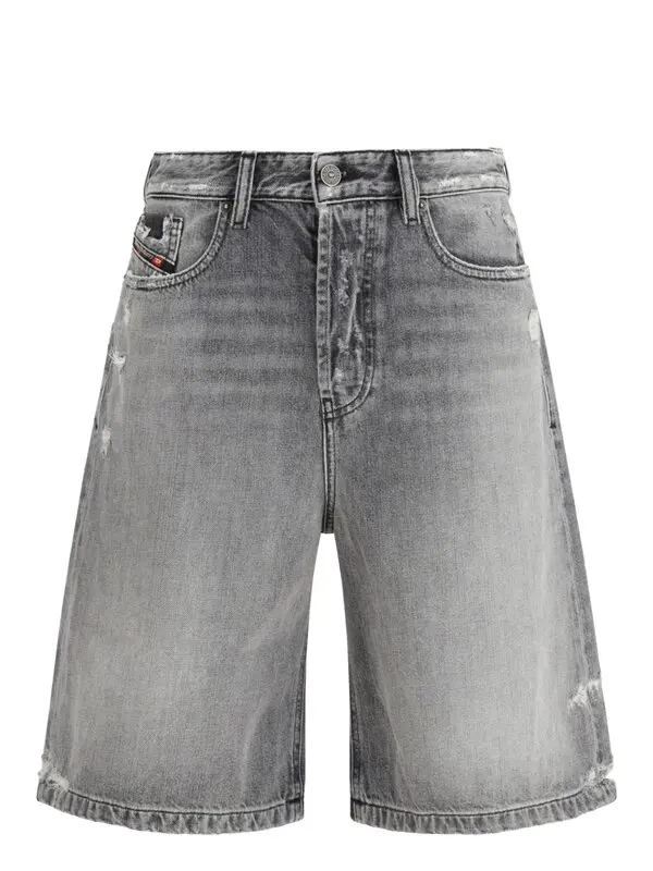 DIESEL® Distressed Denim Shorts - Grey