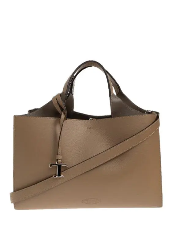 TOD'S Letter Detail Shoulder Bag - Brown