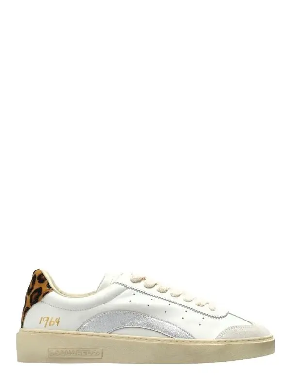 Dsquared2 1964" Round Toe Lace-up Sneakers - White