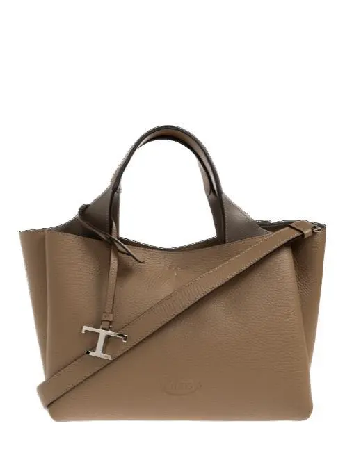 TOD'S Letter Detail Shoulder Bag - Brown