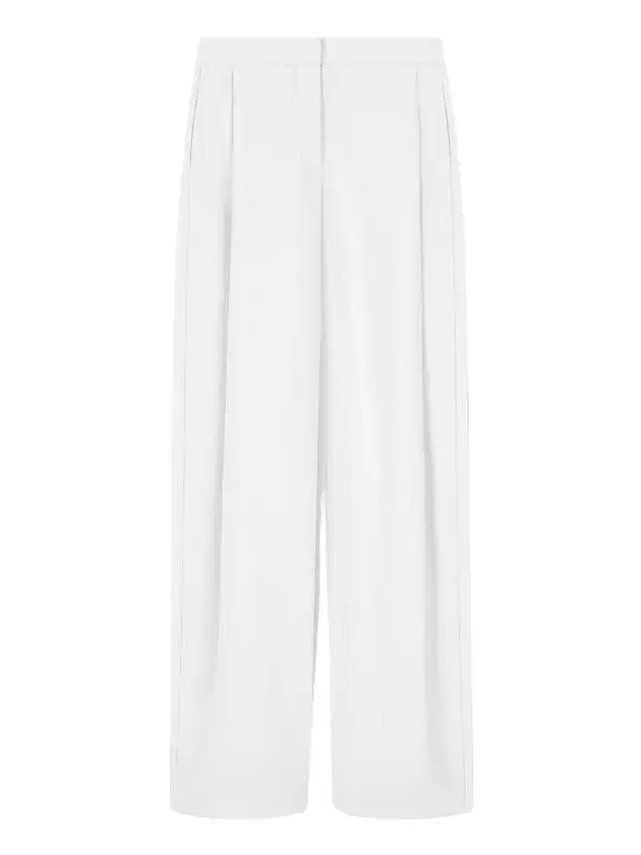 Emporio Armani High-waisted Wide-leg Trousers - Grey