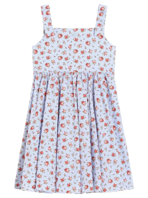 Dolce & Gabbana Shirred Floral-print Dress - Multicolour