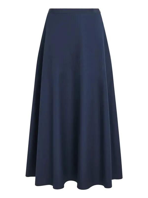 FFORME Cotton-silk Maxi Skirt - Navy