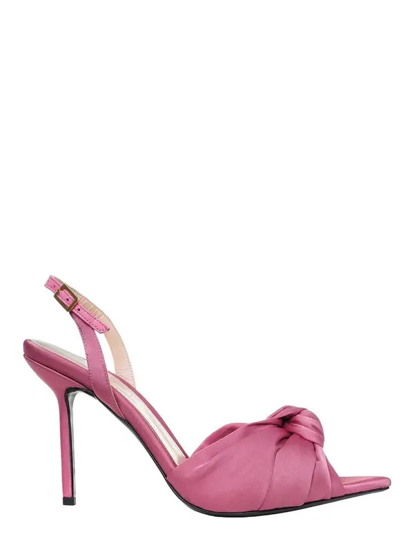 GINISSIMA Sofia Satin Slingback Sandals - Pink