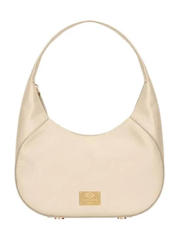 HENRY DANIEL ROMA Eva Hobo Bag - Beige/black