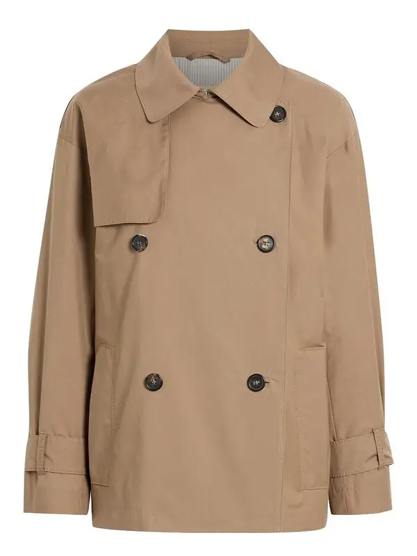Max Mara Cotton-blend Gabardine Trench Coat - Camel