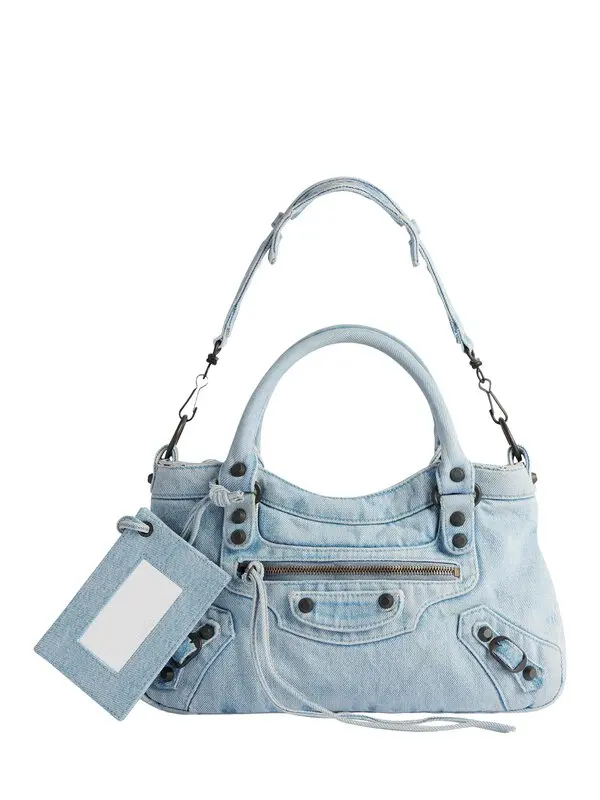 Balenciaga Le City First Denim Top-handle Bag - Blue