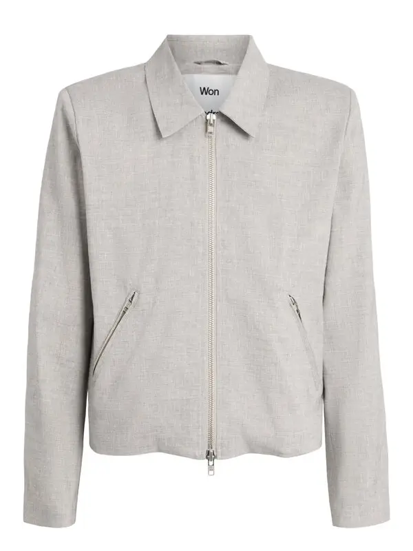 WON HUNDRED Dutton Boxy Zip-up Jacket - Beige