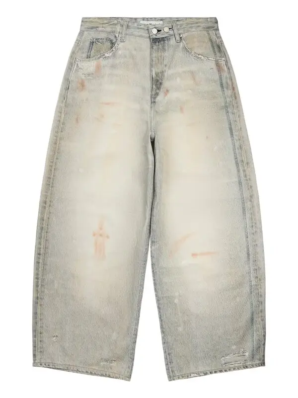 WON HUNDRED Lyon Printed Straight Leg Jeans - Blue