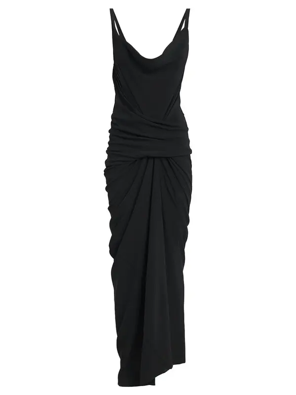 Rick Owens Gathered Maxi Dress - Black